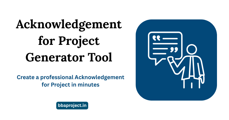 Acknowledgement for Project Generator Tool – Create, Preview & Download ...